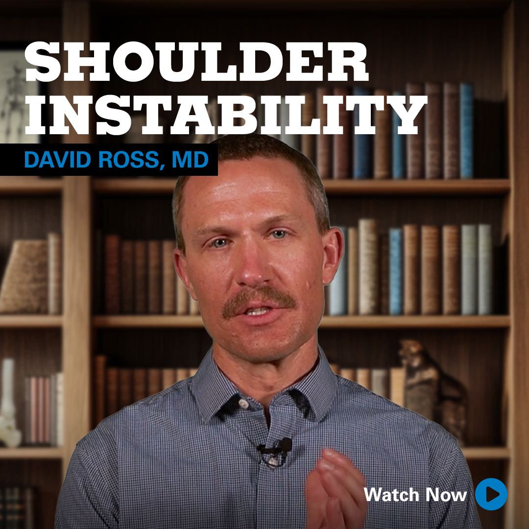 Dr. David Ross discusses shoulder instability, injury, and treatment ...